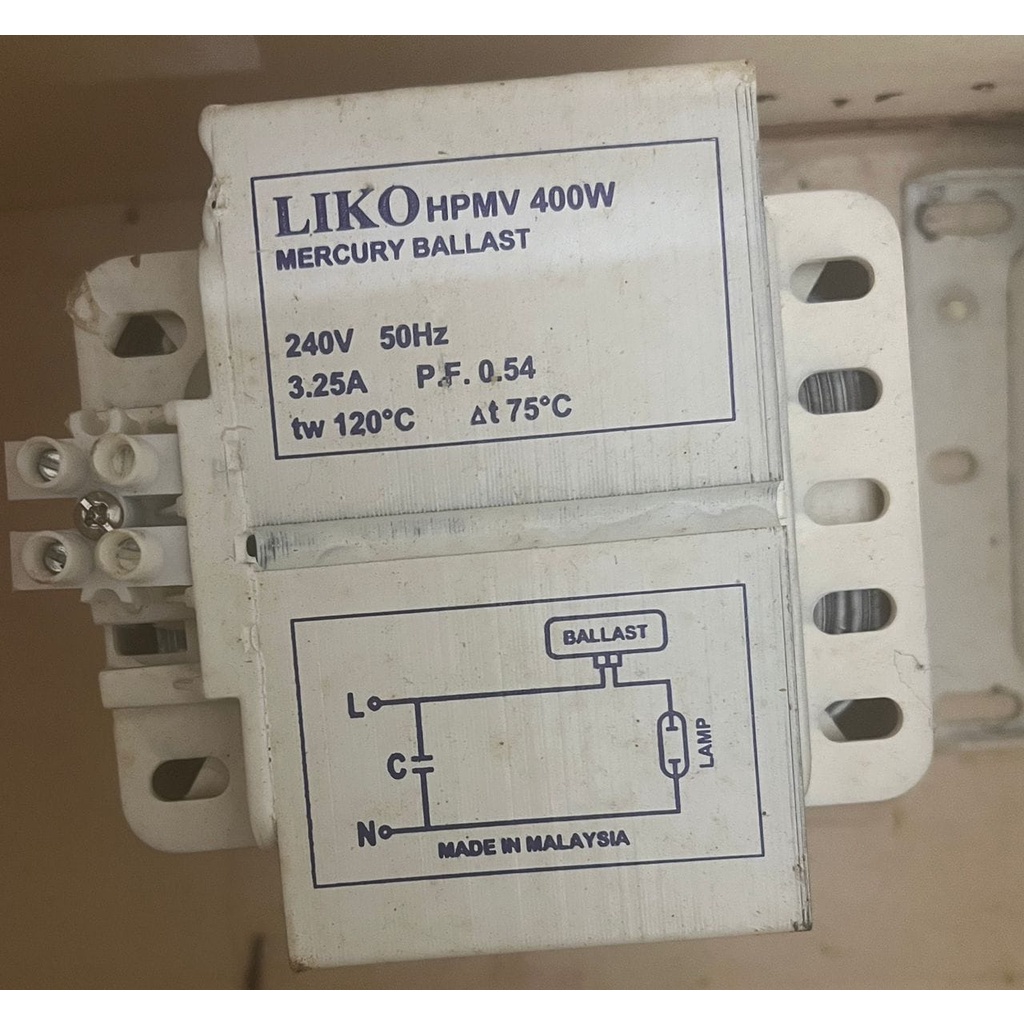 *READY STOCK*LIKO RELCO 250W /400W HPMV MERCURY BALLAST(CHOKE) | Shopee ...