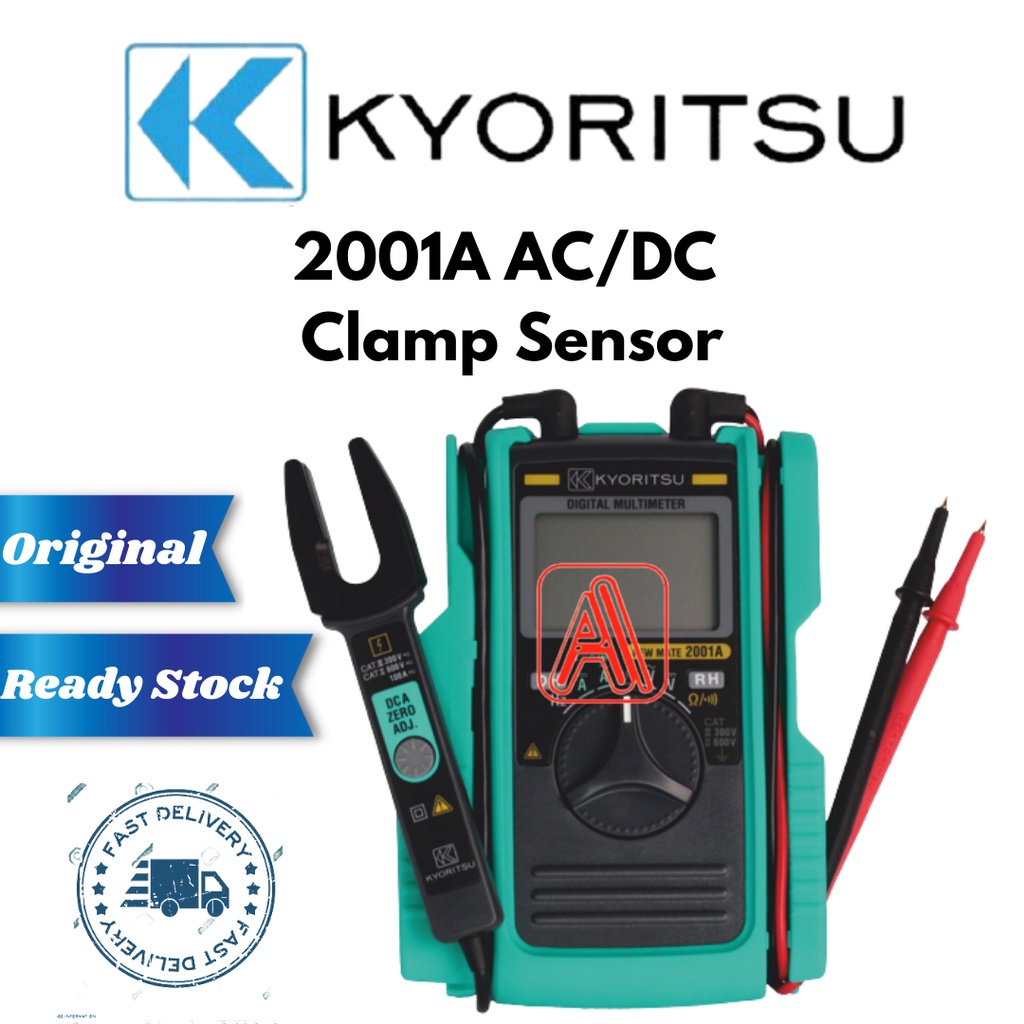 Kyoritsu 2001A Digital Multimeter with AC/DC Clamp Sensor Ready Stock Original 👍🏻 1 Year ...