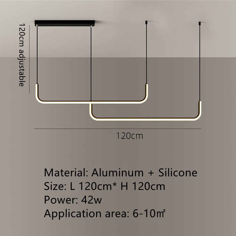 Modern Pendant Light Nordic Minimalist Chandelier Dining Drop light Long Strip Led bar counter ...