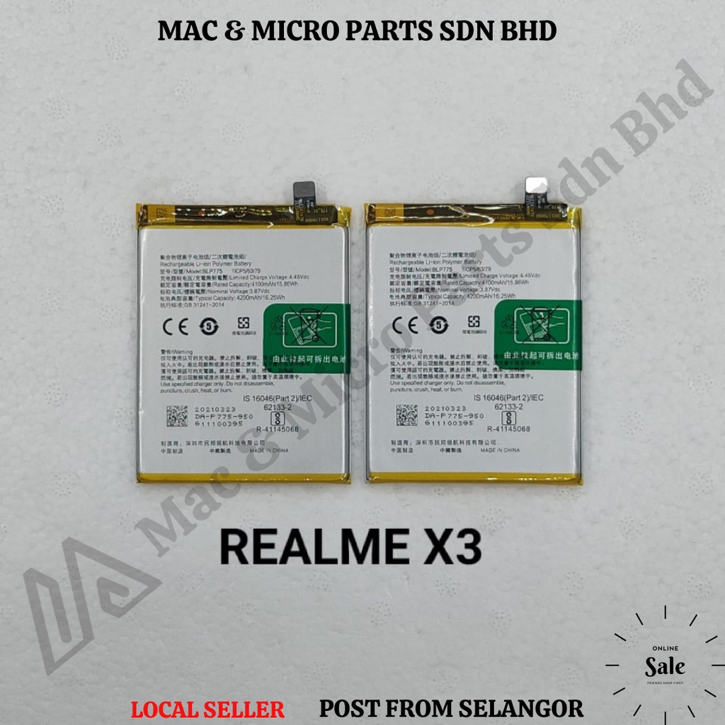 MG BRAND REALME X3 BATTERY MODEL BLP775 (4200mAh) | Shopee Malaysia