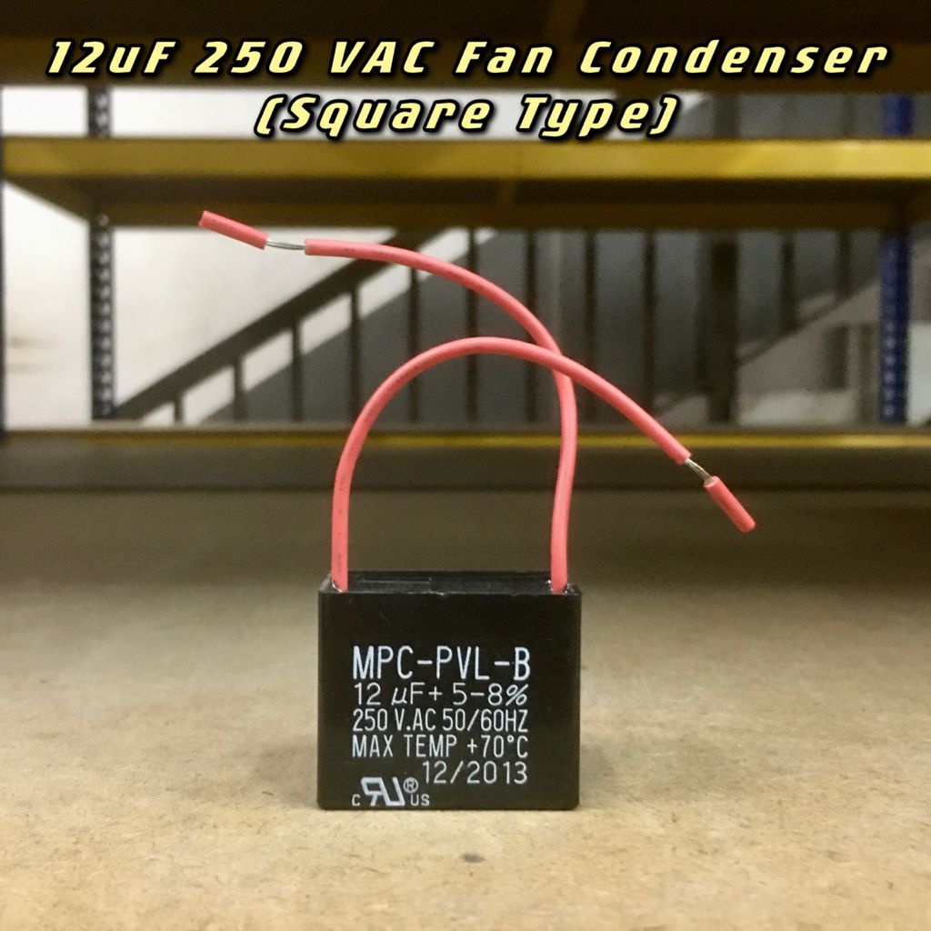 250VAC (4.70uF - 35uF) FAN CAPACITOR/ CONDENSER (Square Type) | Shopee ...