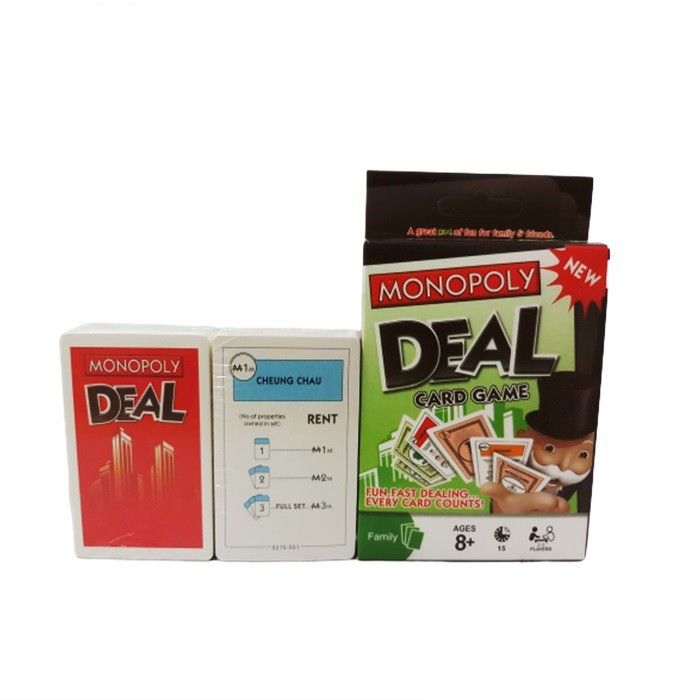 Monopoly Deal Card Game English Version - AGES 8 YRS AND UP | Shopee ...
