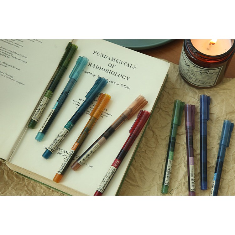 bujoatelier 5Pcs Gel Pen Set Vintage Light Vintage 0.5mm Pen Tulis ...