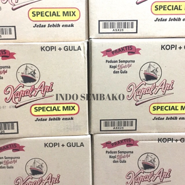Kapal Api Coffee Special Mix 120 Sachets x 25g / Kopo Kapal Api Dus Mix ...