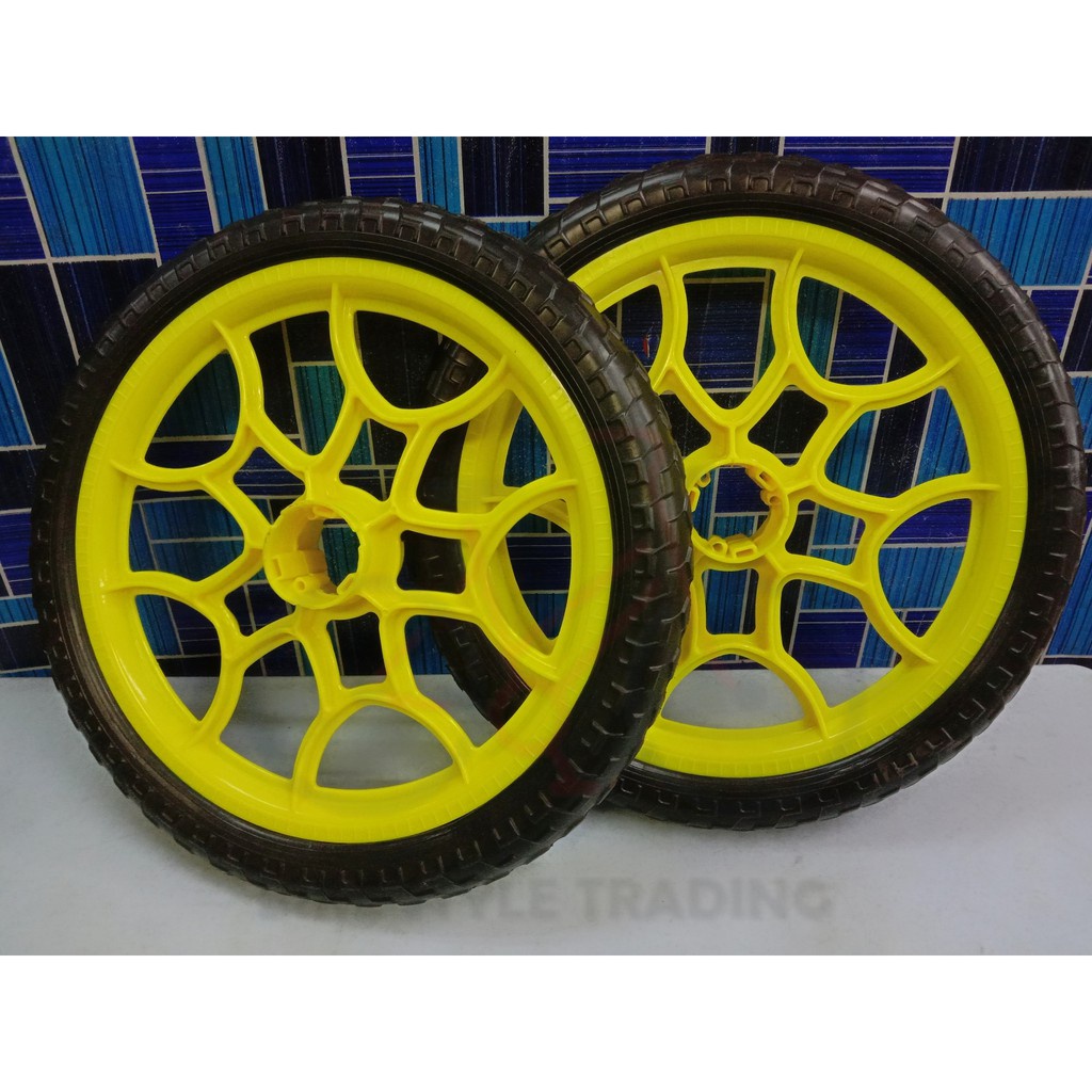12"/ 14'' /16'' INCH KIDS BICYCLE PVC RIM TIRE COLOR FULL SET BASIKAL ...