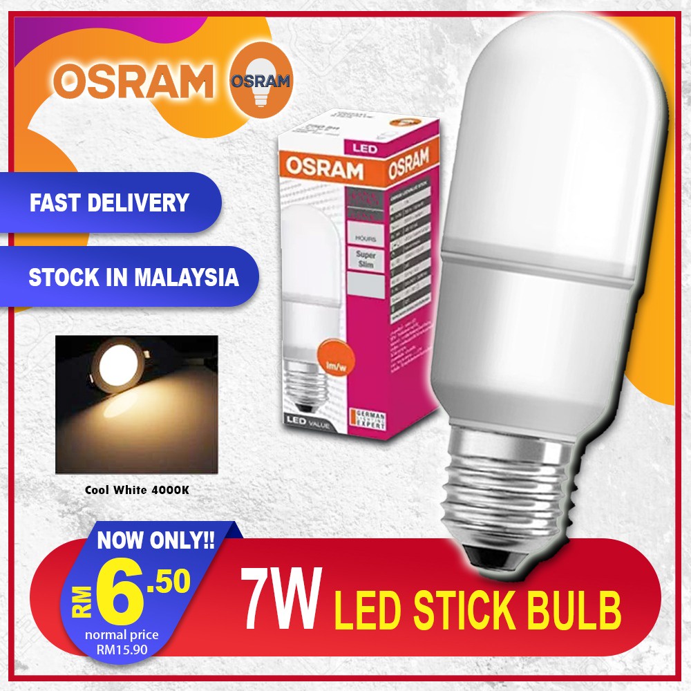 OSRAM LED STICK 7W E27 LED BULB COOL WHITE SIRIM | Shopee Malaysia