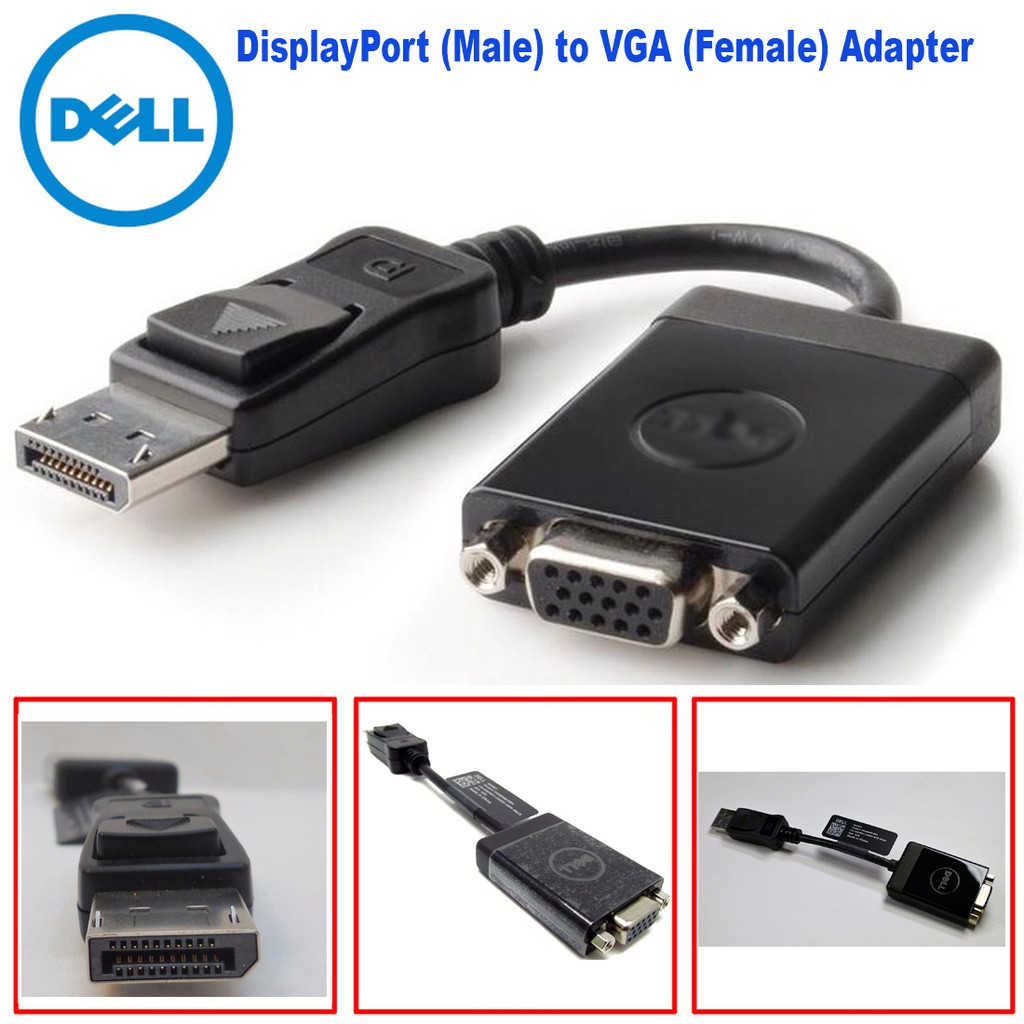 Original Dell DisplayPort DP Male to VGA Adapter Cable Converter ...