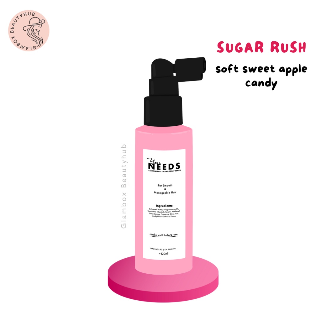 [NEW PACKAGING] NEEDS KERATIN Hair Spray Serum 120ml // Berry Blast ...