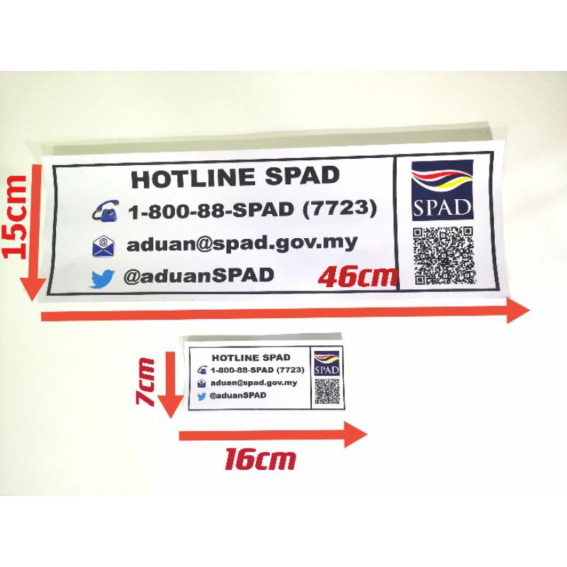 Spad taxi, Spad Bus, Spad，sticker Puspakom,kereta sewa, Van | Shopee ...