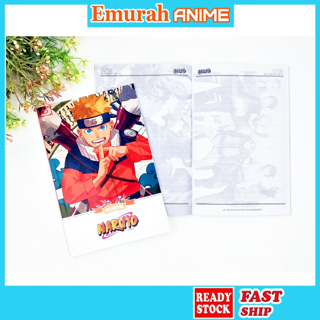 NARUTO Notebook 60pg Uzumaki Buku nota buku tulis anime manga | Shopee ...