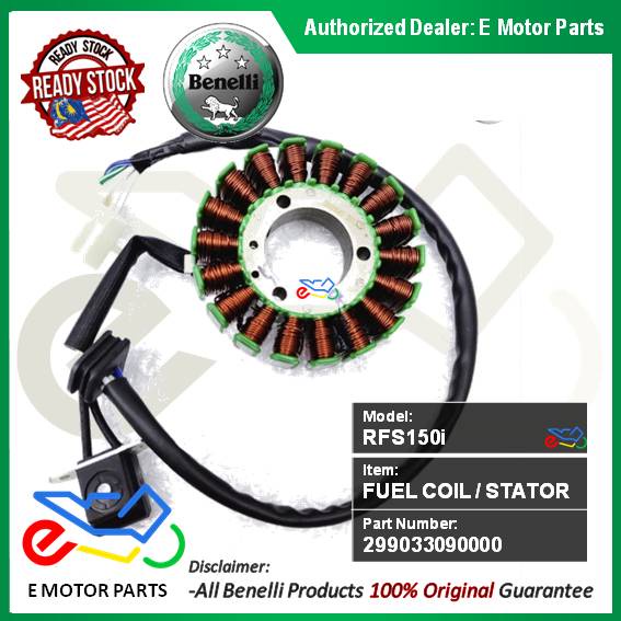 RFS150I FUEL COIL STATOR MAGNET COIL COMP RFS RFS150 BENELLI ORIGINAL ...