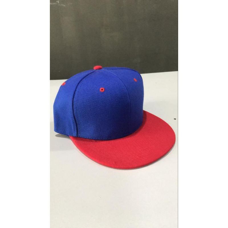 Snapback Kosong Dewasa - Biru / Merah | Shopee Malaysia
