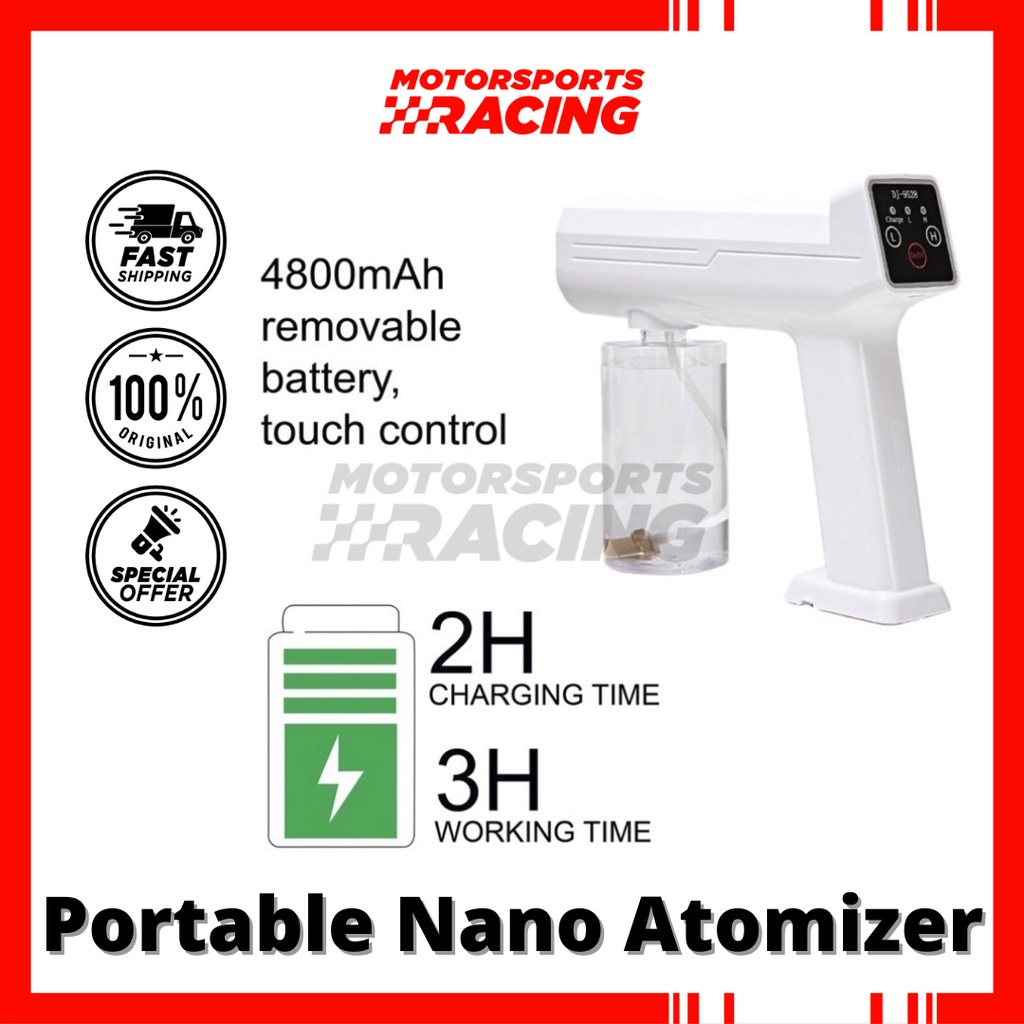 💥Ready Stock🔥 Spray Gun 4800mAh 300ML Wireless Portable Nano Atomizer ...