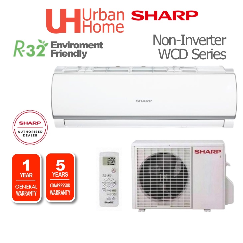 Sharp AirCond R32 Non Inverter Air Conditioner (1.0HP / 1.5HP) AHA9WCD2 / AHA12WCD | Shopee Malaysia