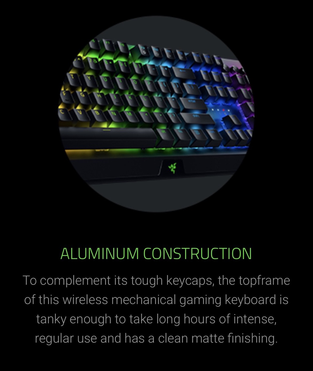 Razer BlackWidow V3 Quartz Mechanical Gaming Keyboard with Razer Chroma ...
