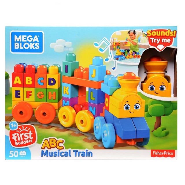 Fisher Price Mega Blocks ABC Musical Train (50pcs) | Shopee Malaysia