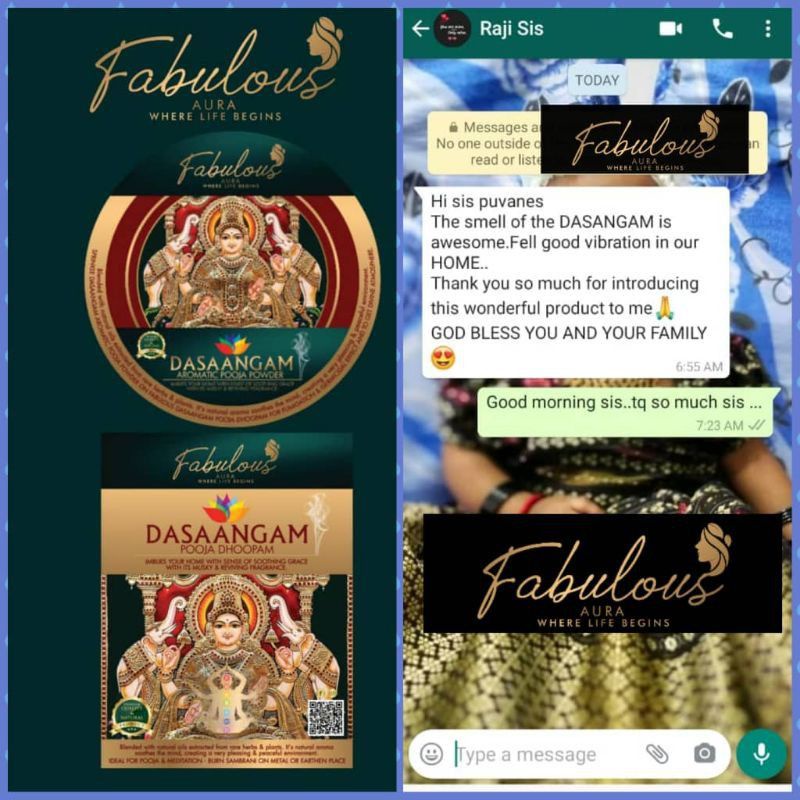 COMBO DASAANGAM POOJAI DHOOPAM & DASAANGAM AROMATIC POOJAI POWDER ...