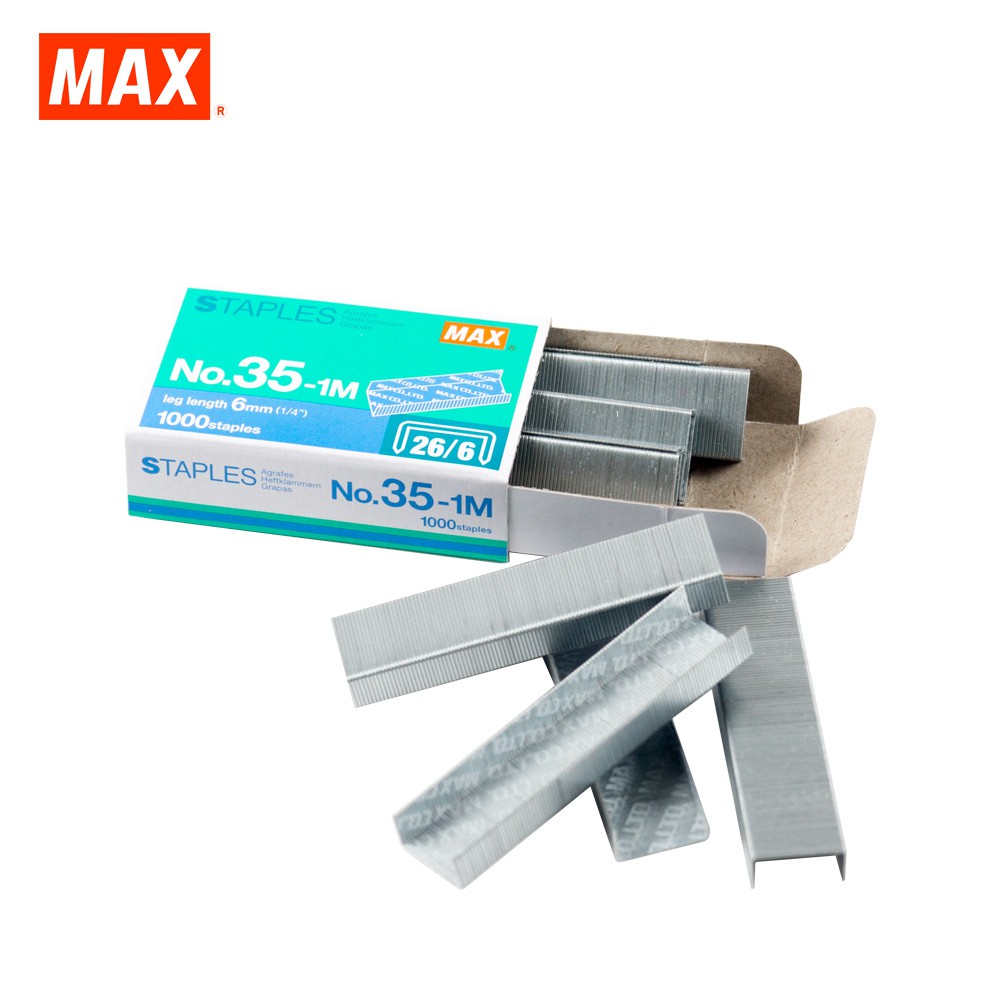 MAX STAPLES NO. 35-1M (26/6) (1000PCS/BOX) | Shopee Malaysia