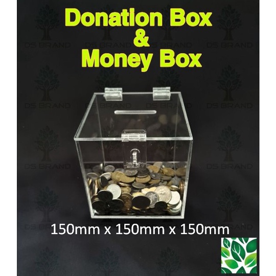 Acrylic Donation Box / Money Box / Suggestion Box / Feedback Box / Peti ...