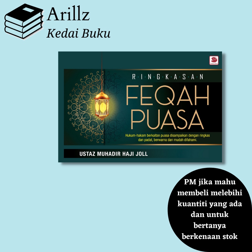 Galeri Ilmu : Ringkasan Feqah Puasa (USTAZ MUHADIR HAJI JOLL) | Shopee ...