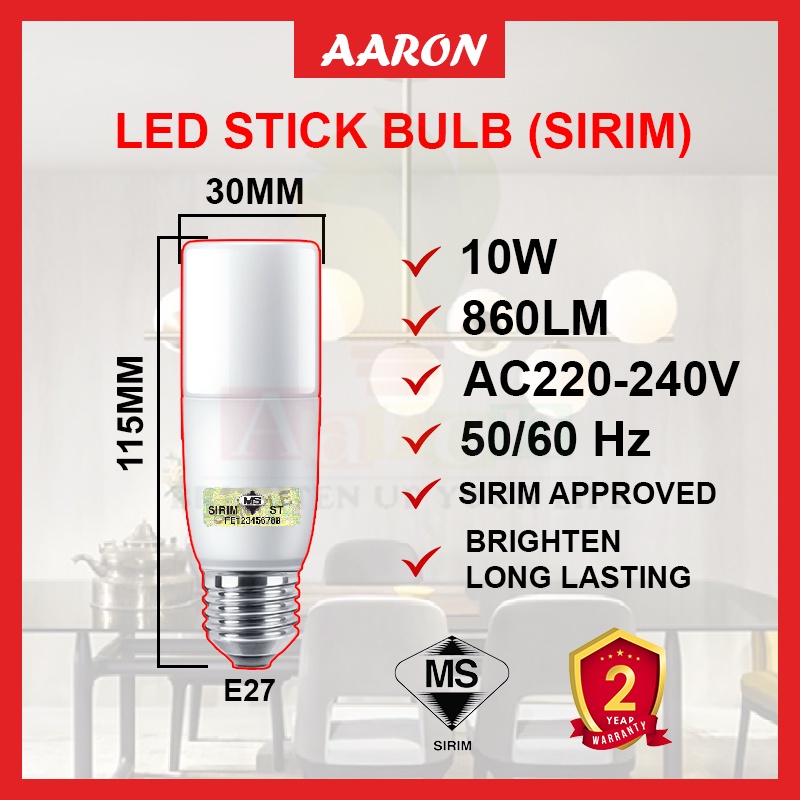 LED Stick Bulb High Quality 10W 18W E27 ( Daylight /Warm White ) Aaron ...