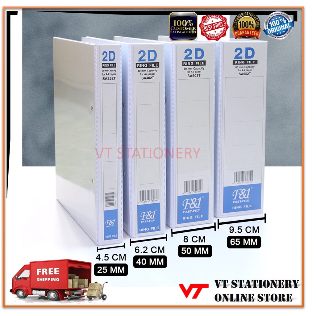 PVC 2D White Ring File A4 Insert Binder - Fail Putih | Shopee Malaysia