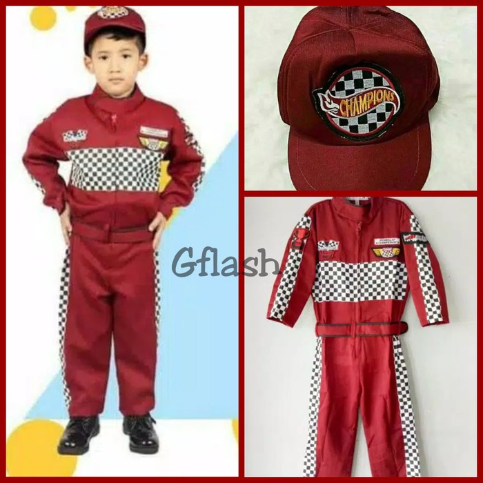 Professional Costume for Children's F1 Racer Car Racer Kijang Uniform ...