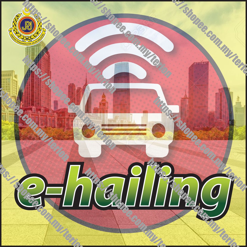 Transparent (~50%) Ehailing (E-hailing) Sticker JPJ APAD SPAD (MyCar ...