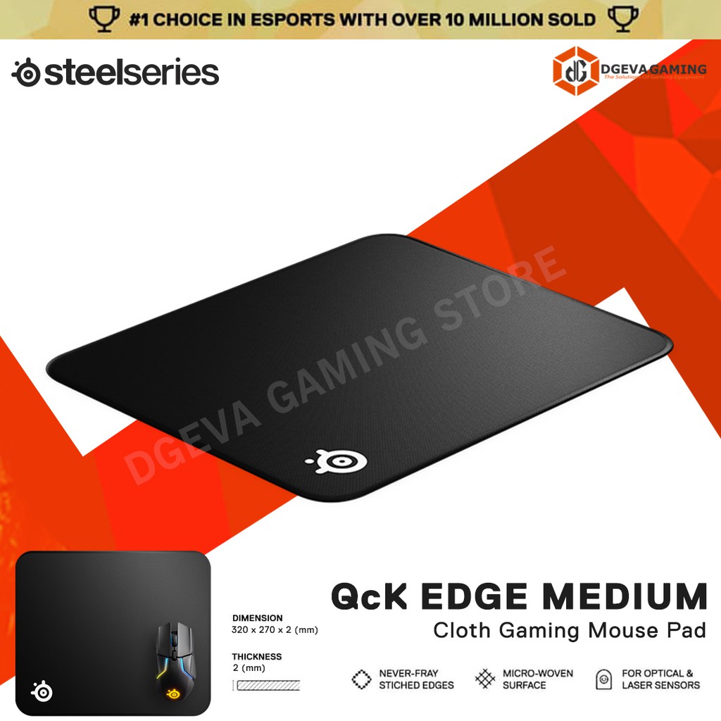 Steelseries Qck Edge Medium Cloth Gaming Mousepad | Shopee Malaysia