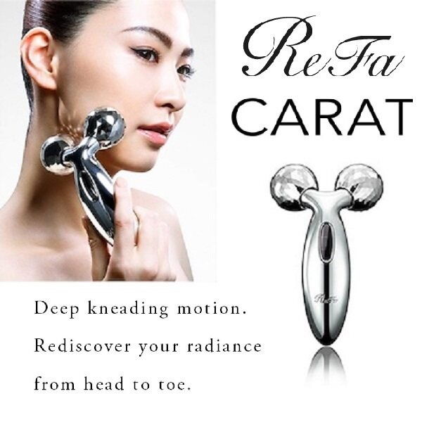 Japan Original MTG ReFa CARAT PEC-L1706 Platinum Roller Facial Massage / Beauty Luxe 8000+ 24K ...