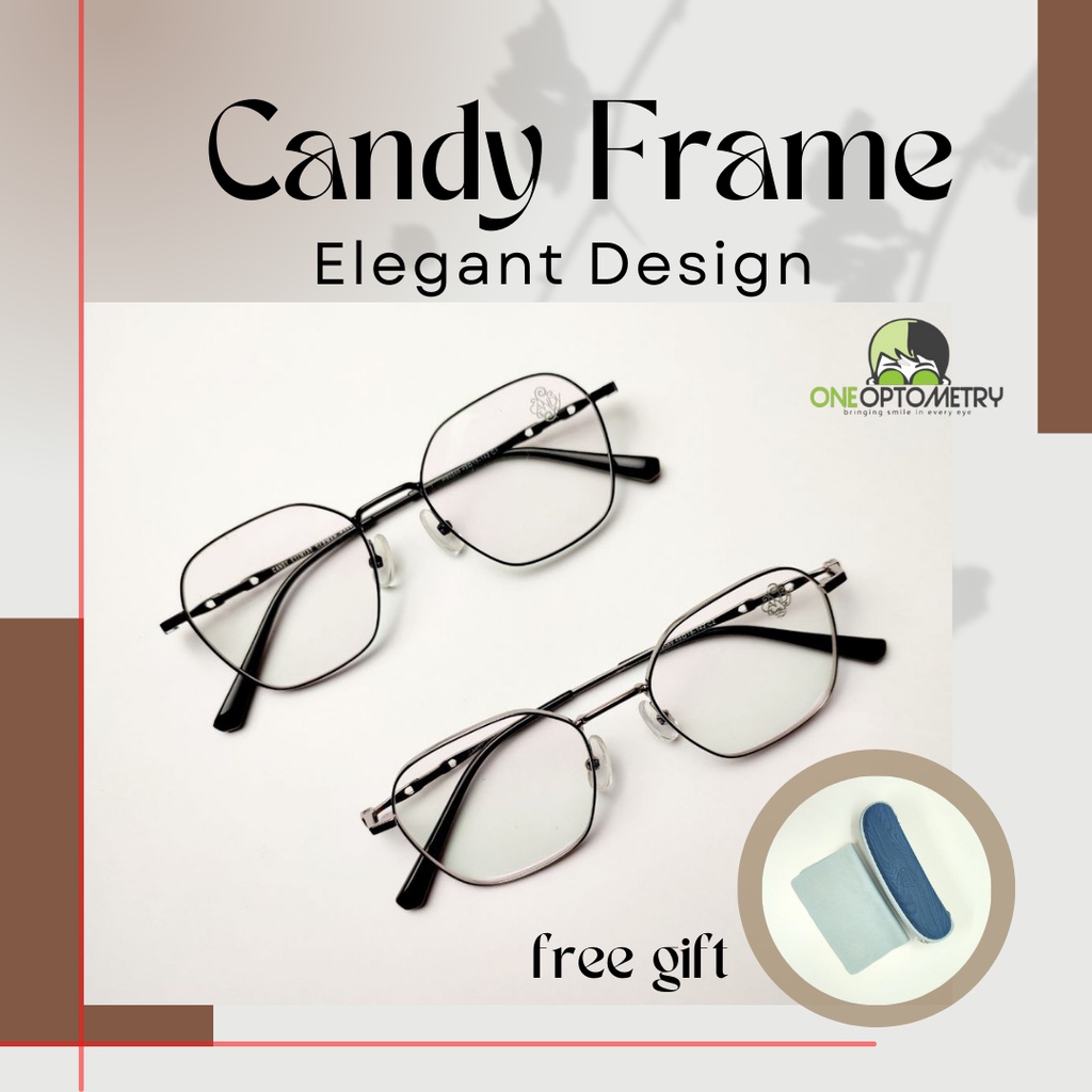 Candy Bingkai Cermin Mata / Metal Frame / Spek Mata Viral / Bingkai ...