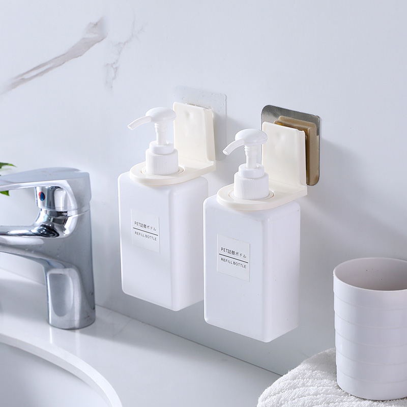 Wall Mounted Self-Adhesive Shampoo Bottle Shelf Liquid Soap Shower Gel ...