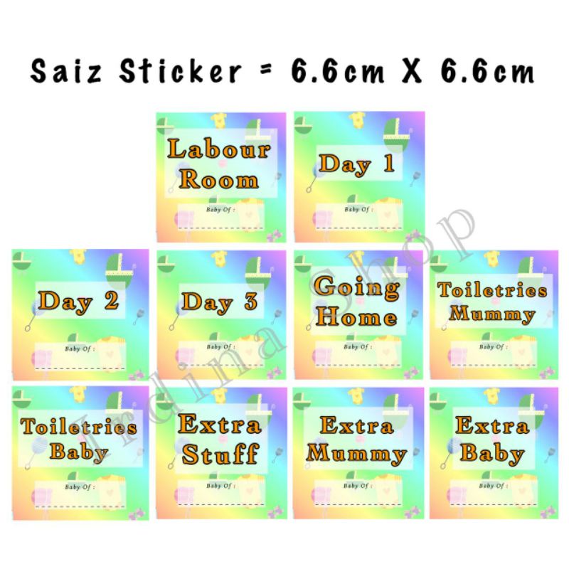 10pcs ziplock + stickers + free Checklist to Hospital Card | Plastik ...