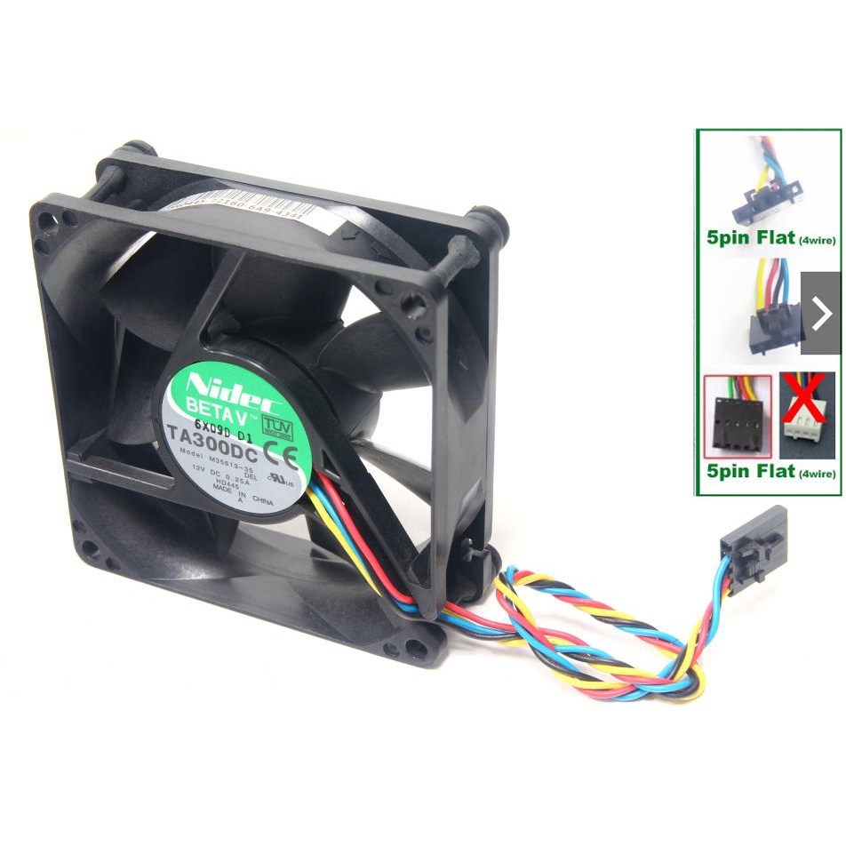 Original Nidec TA300DC Flat 5pin 4wire 8cm x 2.5cm 12V 0.25A 80*25mm ...