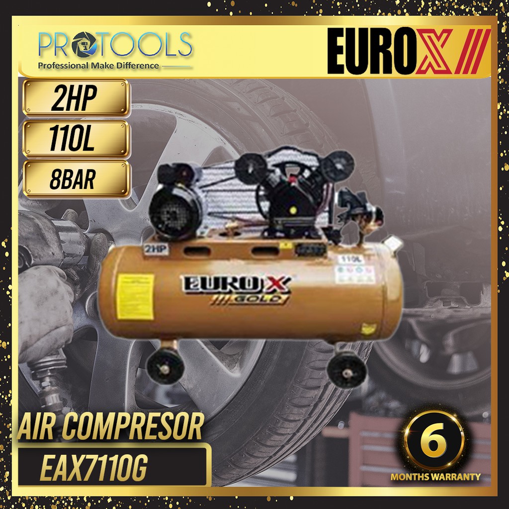 EUROX 2HP 110L EAW7110G / EAX7110G / EAW 7130G / EAX7130G AIR COMPRESSOR- 110Litre/150Litre ...