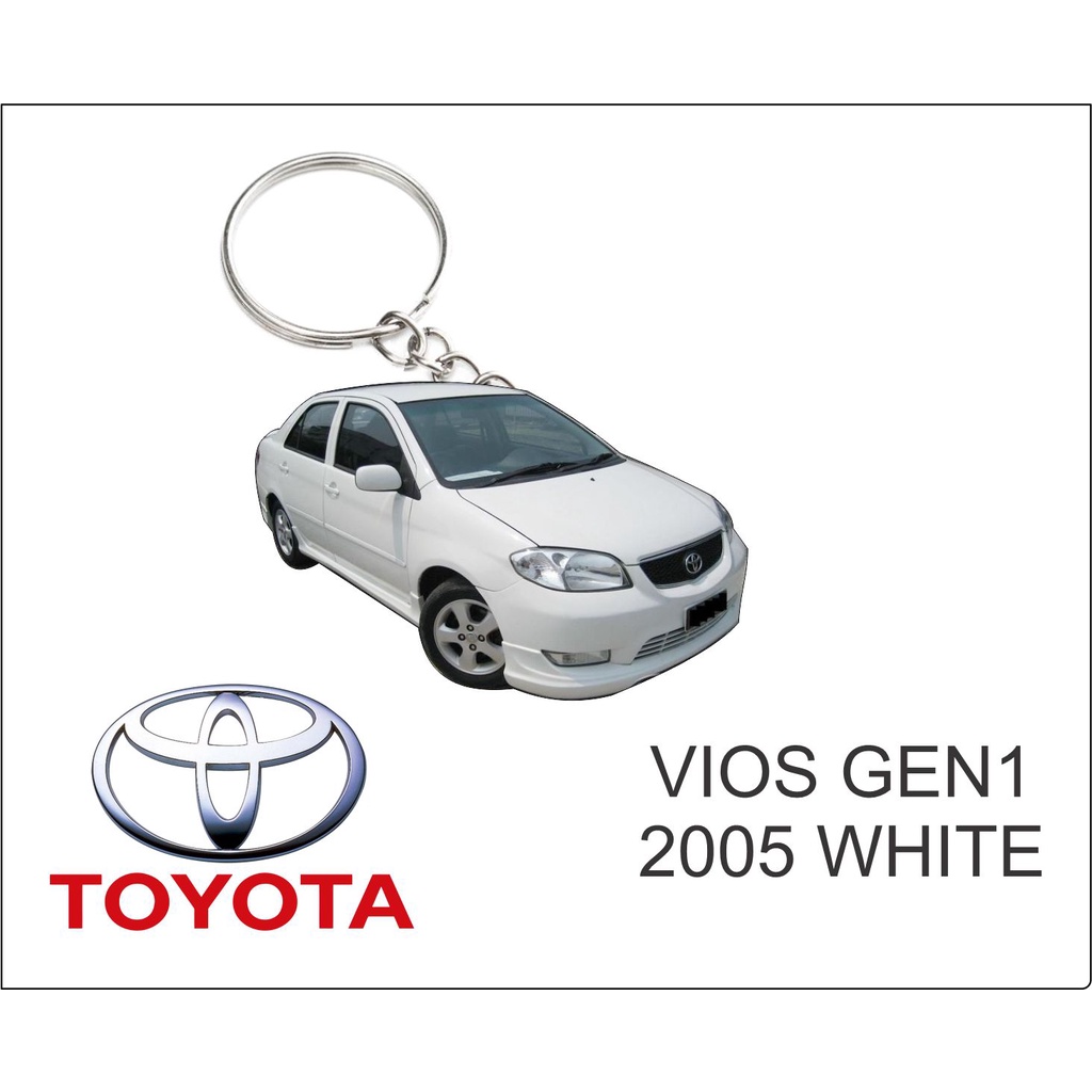 toyota vios white 2005 keychain(2d) | Shopee Malaysia