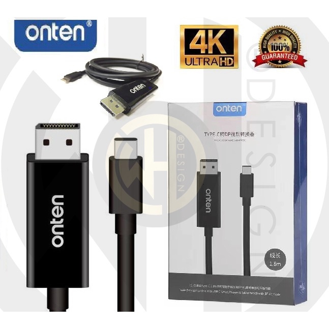 Onten USB C Type C USB 3.1 Thunderbolt USBC to Display Port DP 4K HDTV ...