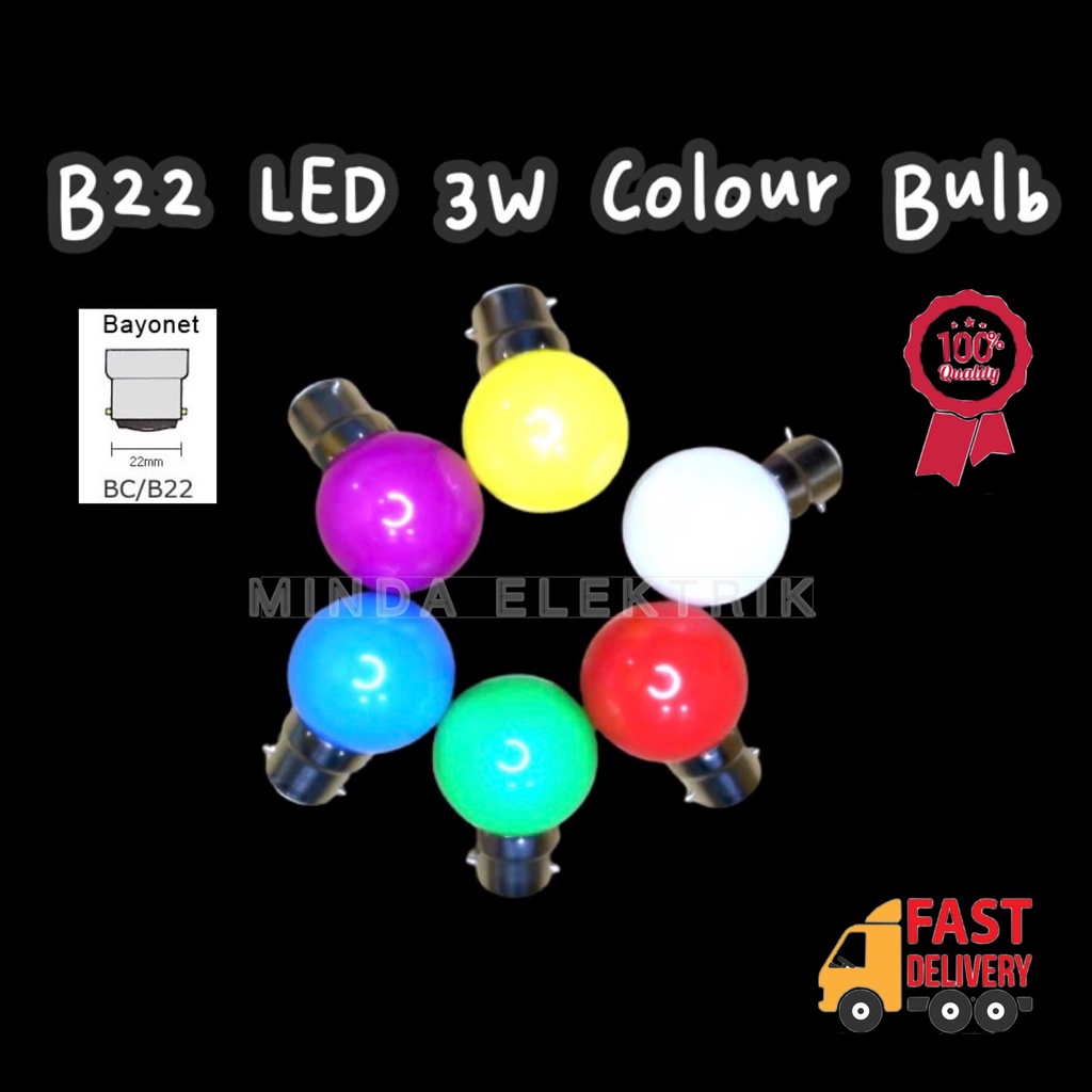 Mentol Ping Pong Bulb LED Colour Bulb LED Ping Pong Bulb B22 LED 3W ...