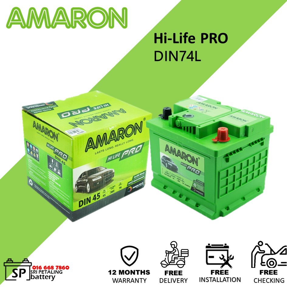 [ DIN45L | DIN45 | LN1 ] Amaron Hi-Life Pro | Car Battery Bateri Kereta ...