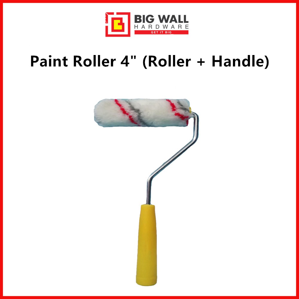 4" Paint Roller Set (Roller + Handle) / Roller Refill | Shopee Malaysia