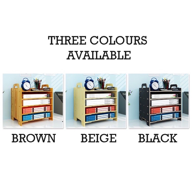 Wooden 5 Layer Desktop Rack / Wooden 5 Layer Table Rack / Document Rack ...