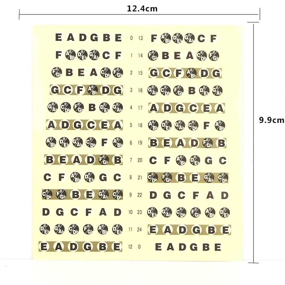 Guitar Fretboard Note Sticker Musical Scale Label Fingerboard Decal ...