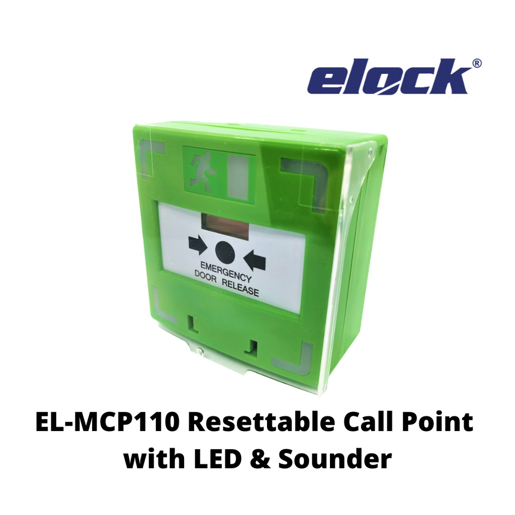 Elock Emergency Resettable Call Point with LED and Buzzer (Manual Call ...
