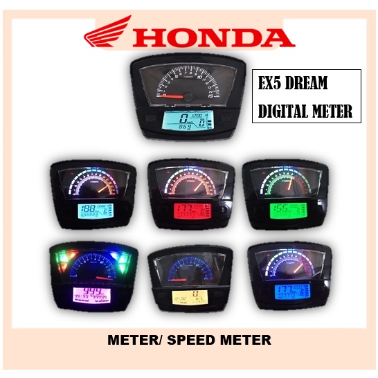 DREAM DIGITAL METER Honda EX5 meter COP UMA Electronic Speed Display ...