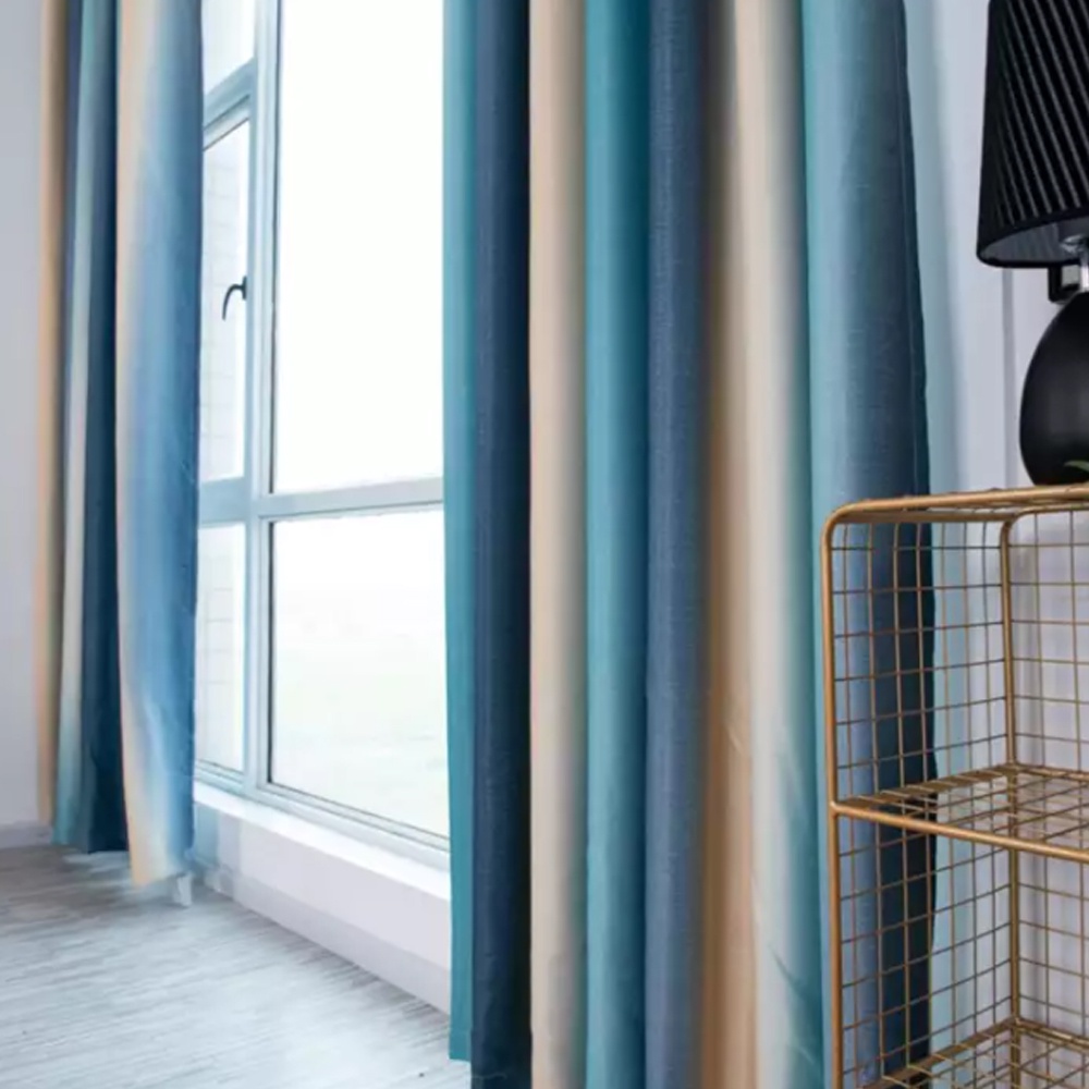 CT029 Window Decorative Darkening Curtain Divider Shadow Strip Gradient ...