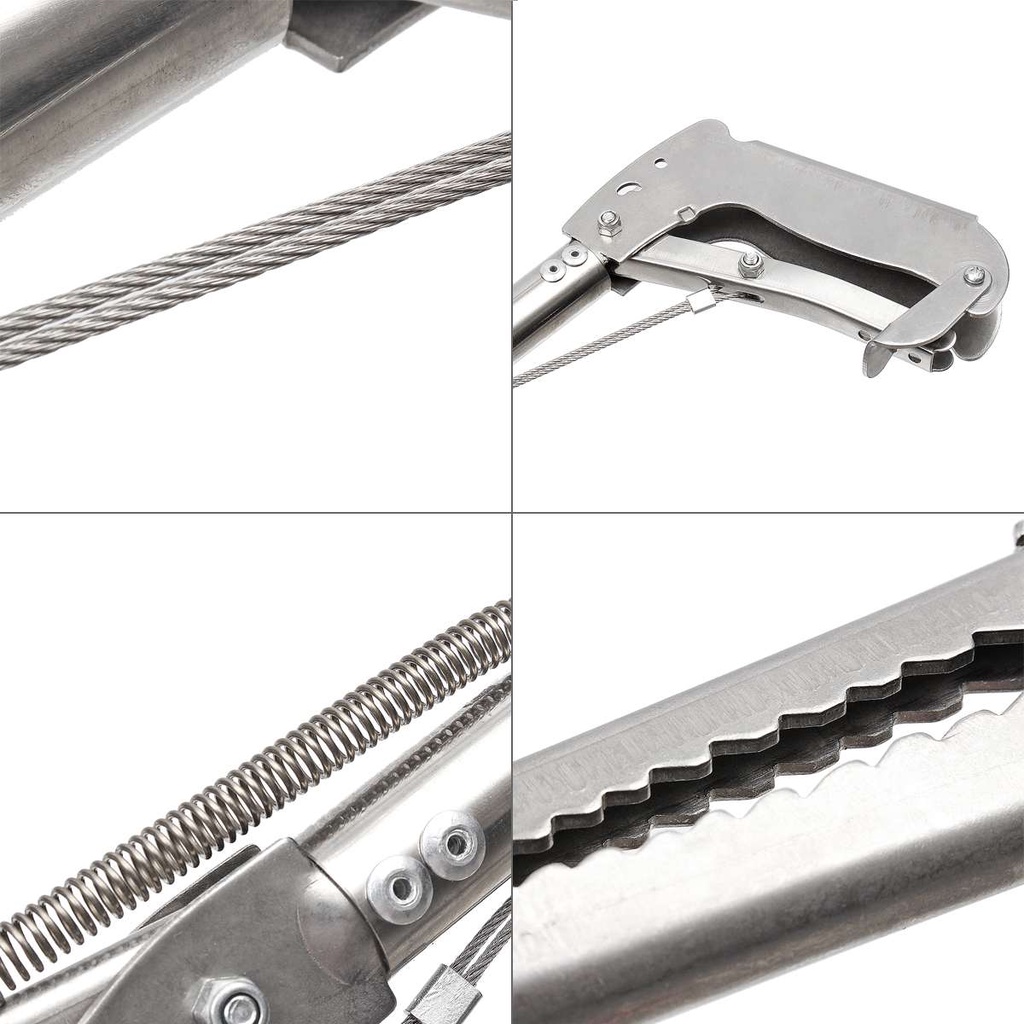 Stainless Steel Reptile Catcher Stick Grabber Eel Catcher Eel Clamp Eel ...