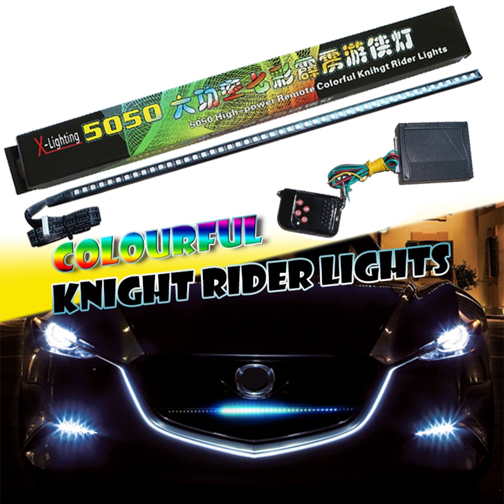 1set 7-Color RGB 48-LED Knight Night Rider LED Strip Scanner Lighting ...