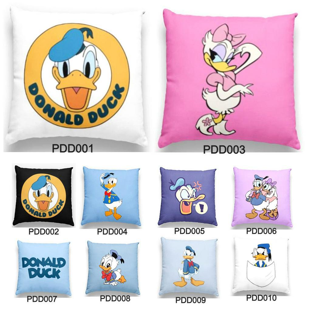 Donald Duck Pattern Polyester Fiber Square Cushion Cover Home Living ...