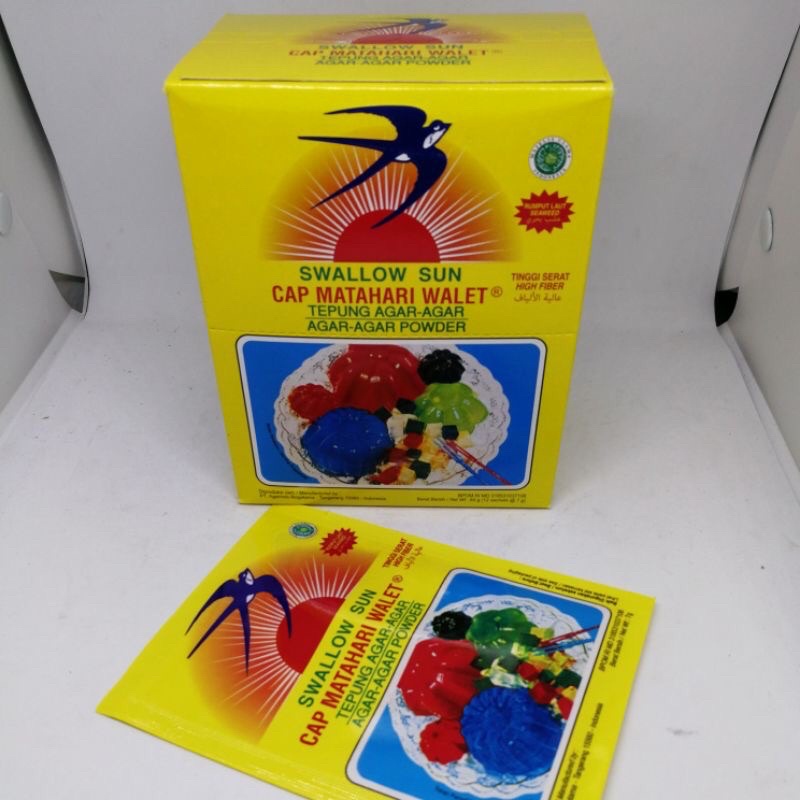READY STOCK SWALLOW SUN AGAR AGAR POWDER 84G (12 SACHETS @ 7 G ...