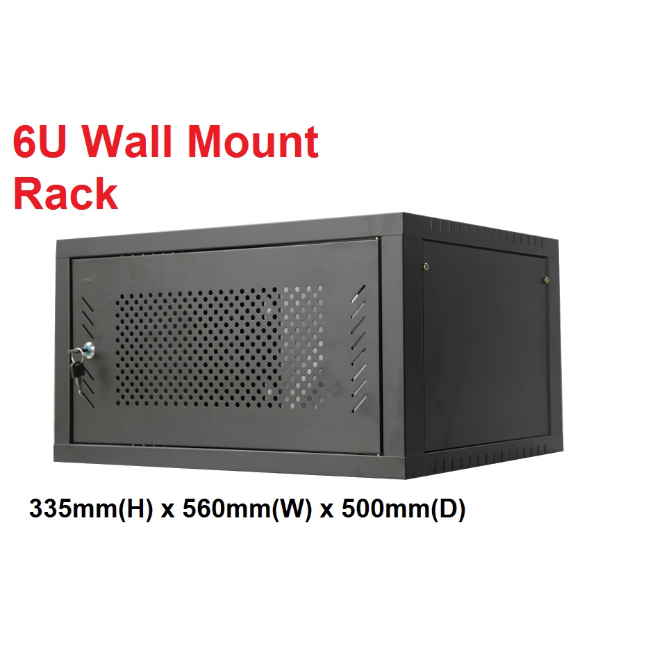Hotdeal ( Ready Stock ) RackIT 6U Server Rack (335x560x500)mm - 1.0mm Thickness 6U Wall Mount ...
